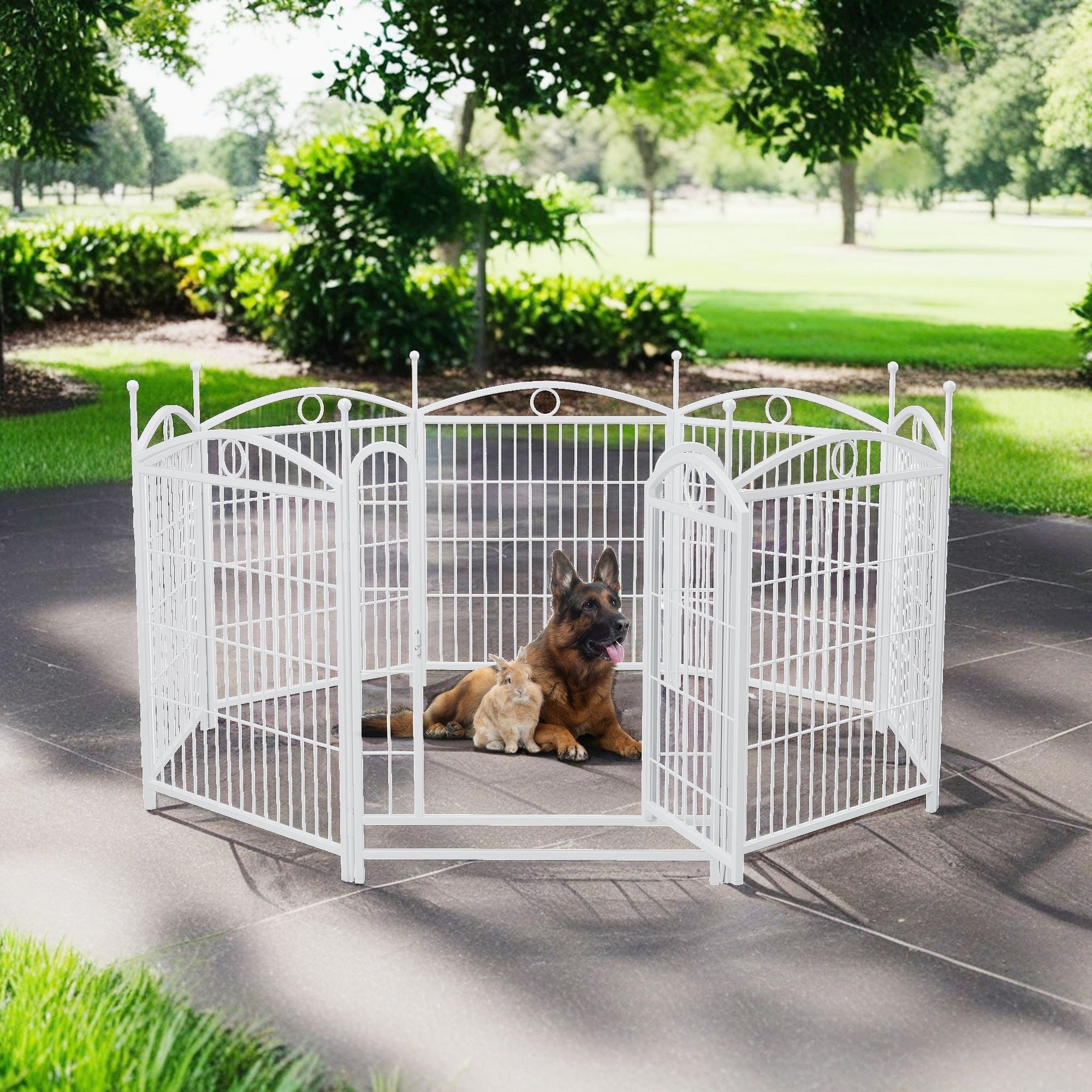 Demi Bonn Dog Playpen for Indoor, Yard, RV Camping, 32" 8 Panels Dog ...