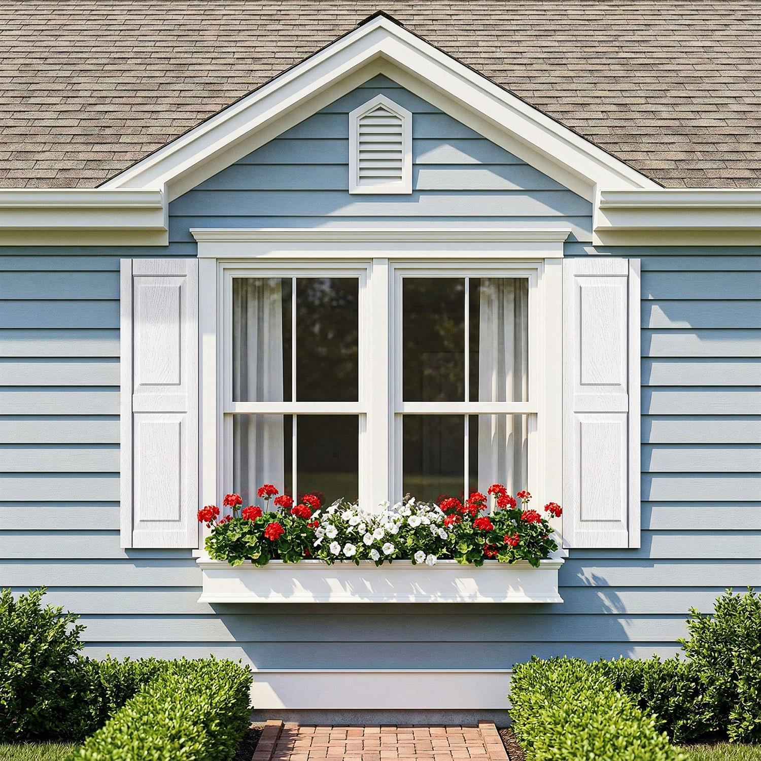 Demi Bonn Exterior Louvered Shutters - Square Panel, Weather-Resistant ...