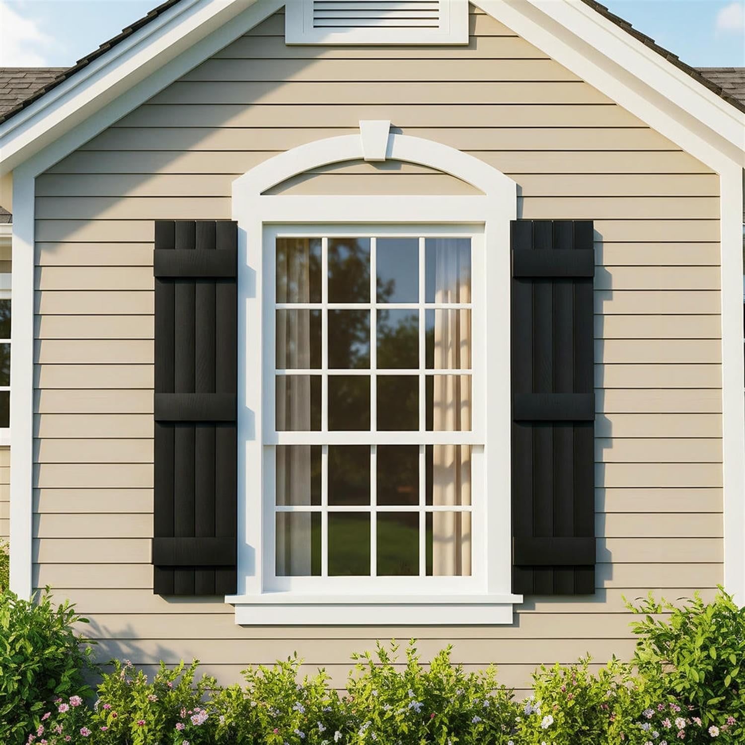 Demi Bonn Exterior Window Shutters - Three horizontal bars, Weather ...