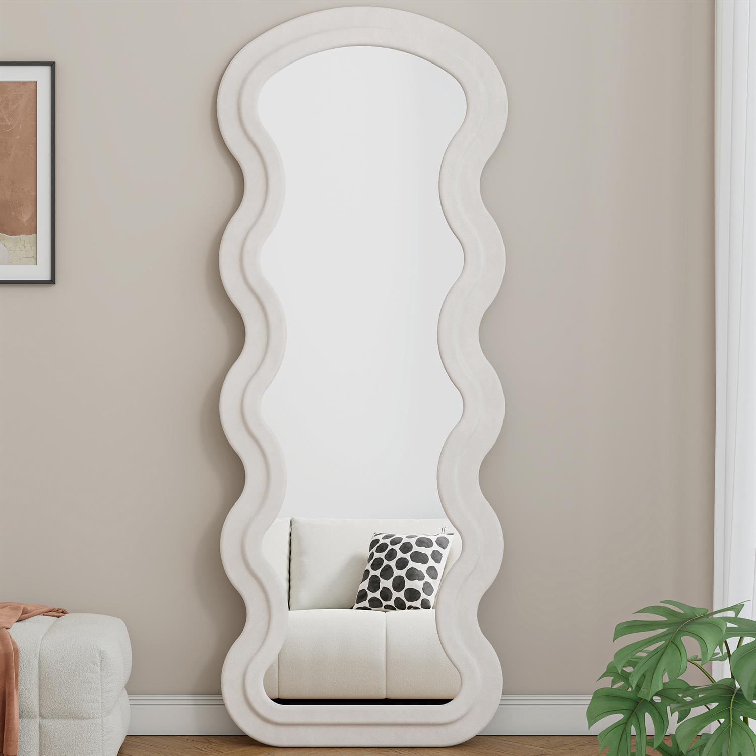 Demi Bonn Flannel Full Length Mirror, Distortion-Free, Soft Touch, Wave ...