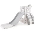 Demi Bonn Gray 6-in-1 L-Shaped Toddler Slide, Stable Frame, Hiding Spot ...