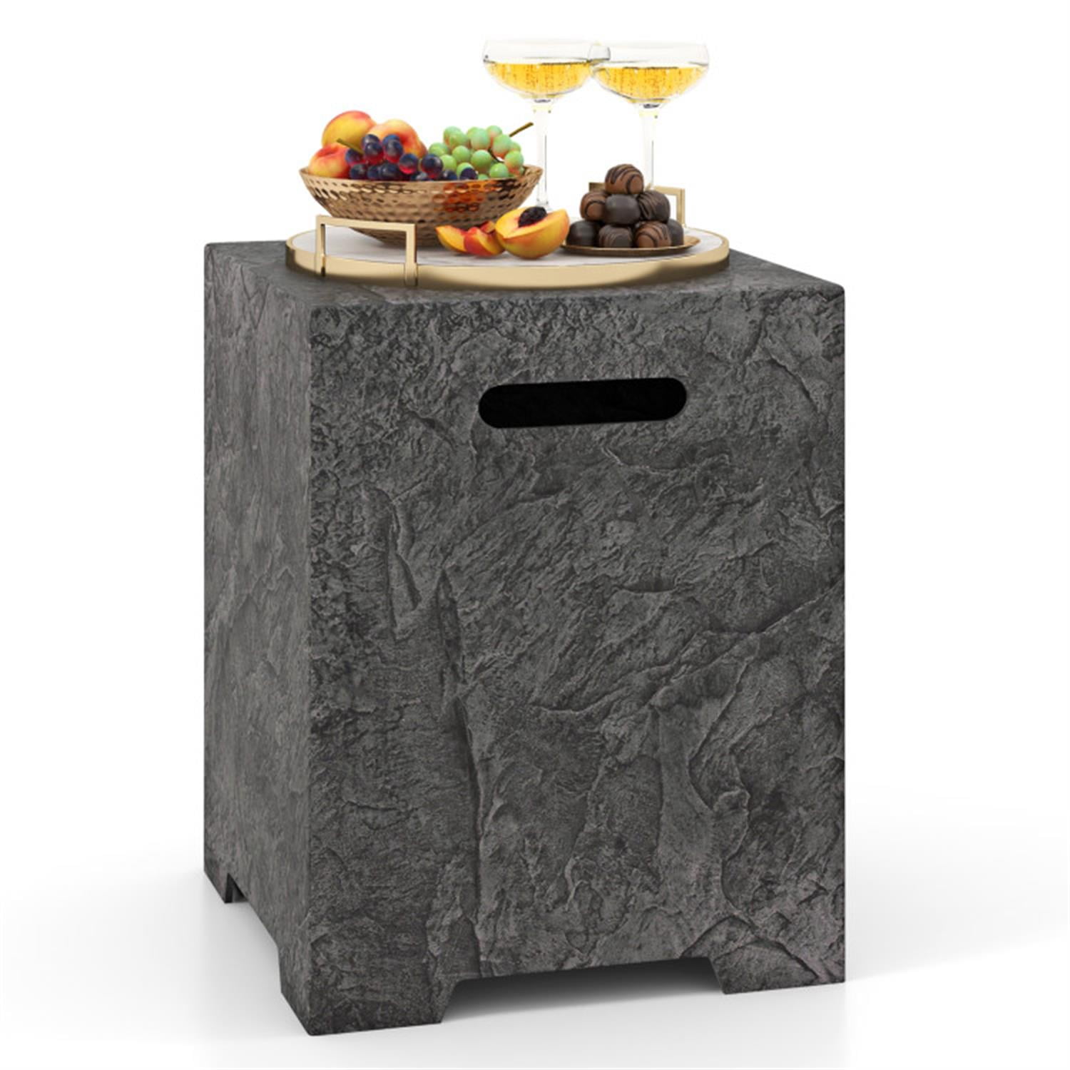 Demi Bonn Propane Tank Cover Table with Hideaway Tank Holder and Lava ...