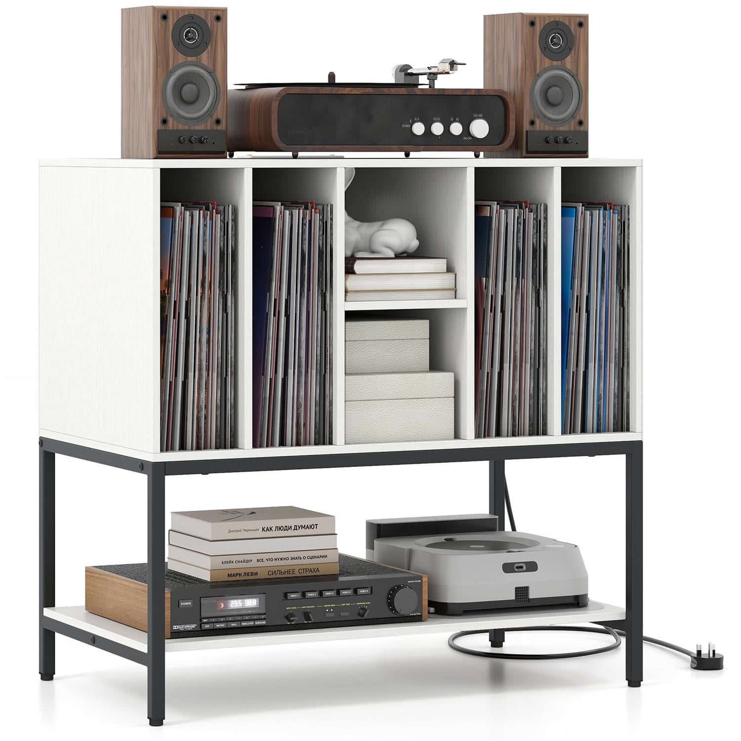 Demi Bonn Record Player Stand, Charging Station, Metal Frame, Anti ...