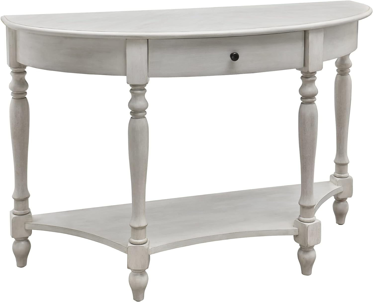 Demi Lune Console Table for Entryway Living Room Cherry Solid Wood ...