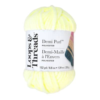Demi Purl Yarn by Loops & Threads – Super Bulky 100% Polyester - Soft ...