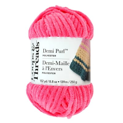 Demi Purl Yarn by Loops & Threads – Super Bulky 100% Polyester - Soft ...