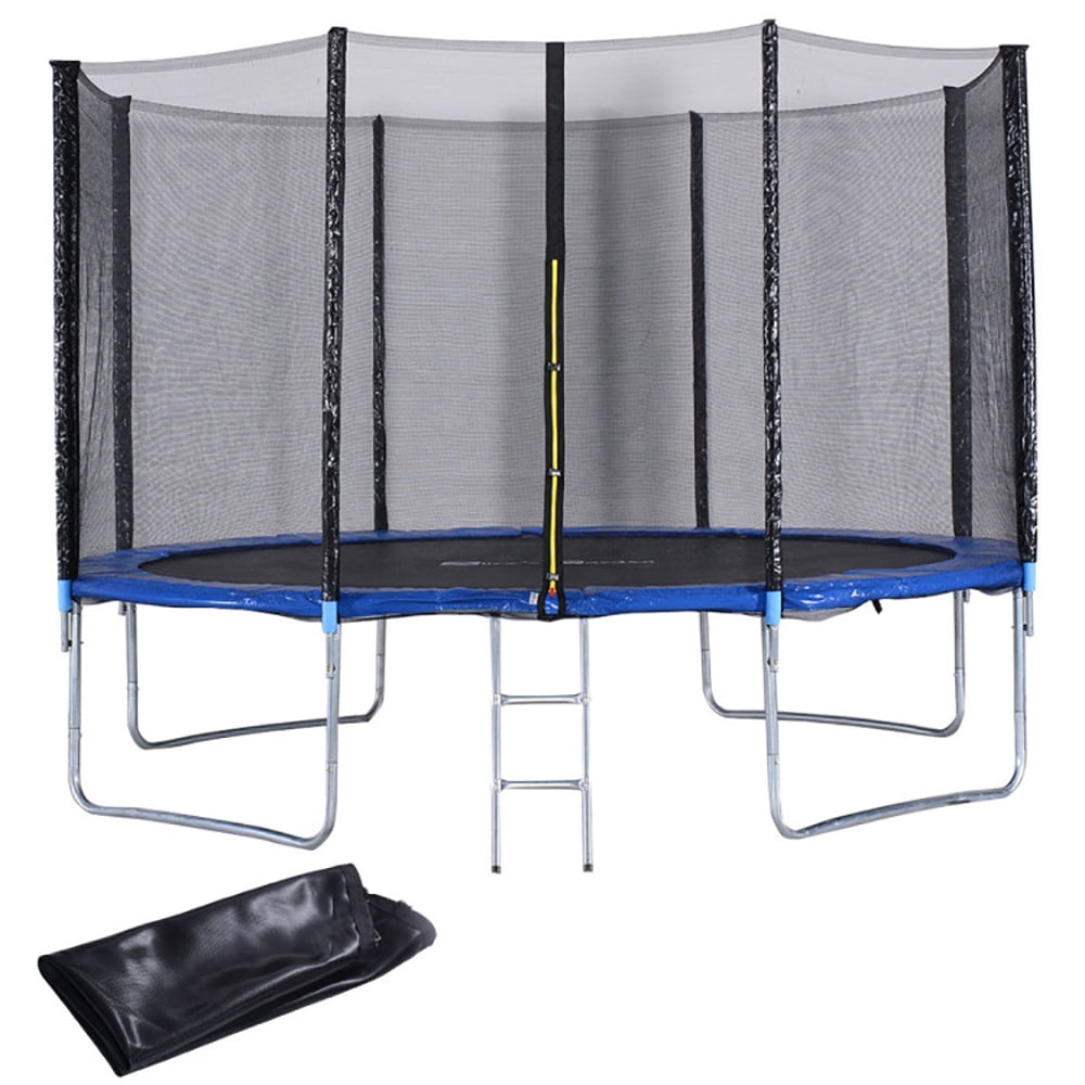 Demifill 12 Feet Trampoline with Net Ladder and Rain Cover, Trampoline ...