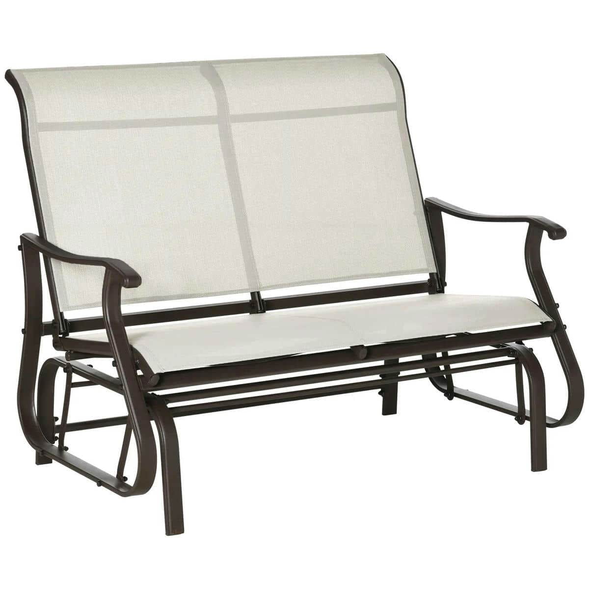 Demifill 2-Person Outdoor Glider Bench, Patio Glider Loveseat Chair ...