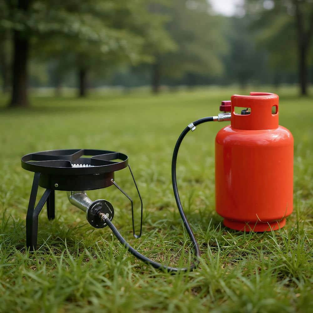 Demifill 20W BTU Gas Burner, Round Furnace with 1.2m Leather Pipe and 0 ...