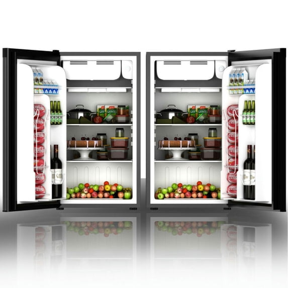 Demifill 3.2 Cu.ft. Mini Dorm Compact Refrigerator, Double-door Mini ...