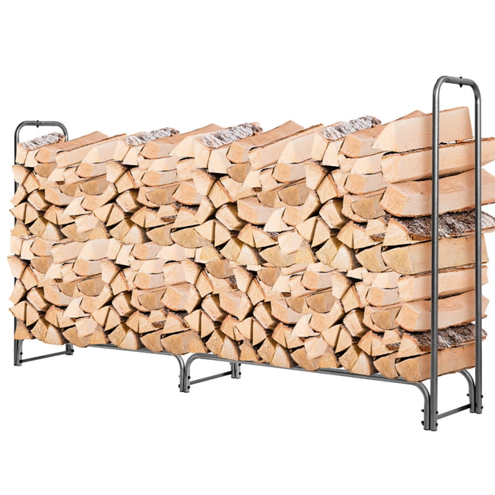 Demifill 4 Feet Firewood Storage Log Rack, Heavy Duty Fire Logs Stand ...