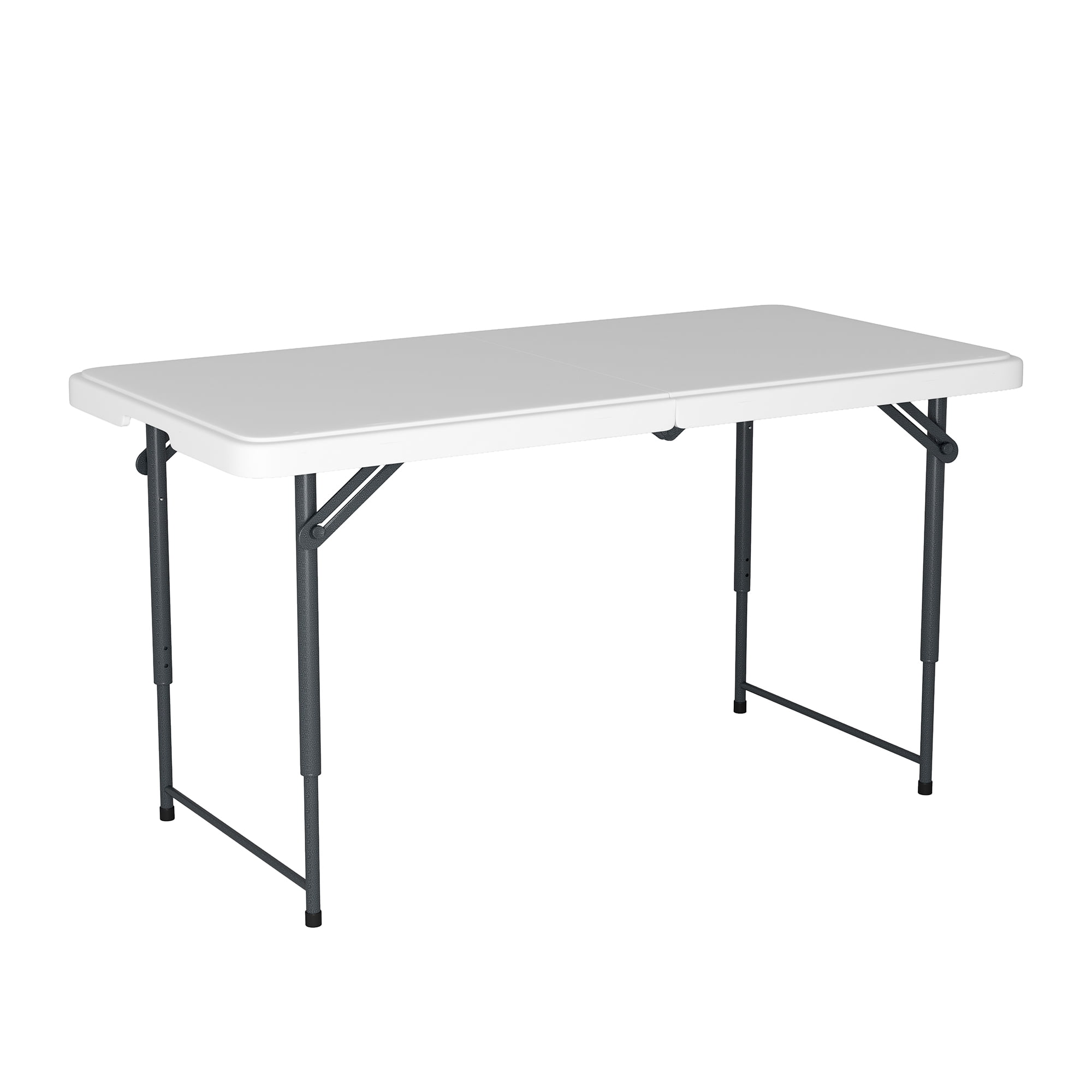 Demifill 4 Ft Plastic Folding Table, Heavy Duty Portable Table w/Handle ...