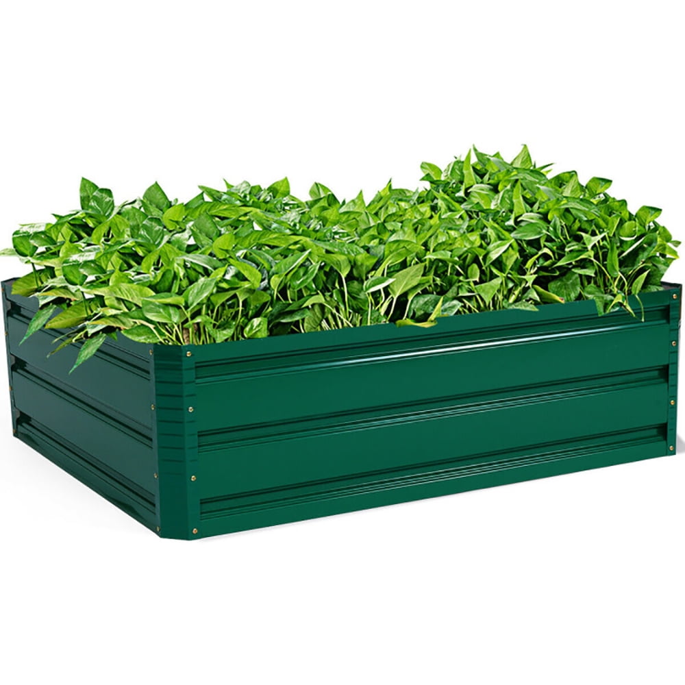 Demifill 40 Inch x 32 Inch Patio Raised Garden Bed, Garden Bed for ...