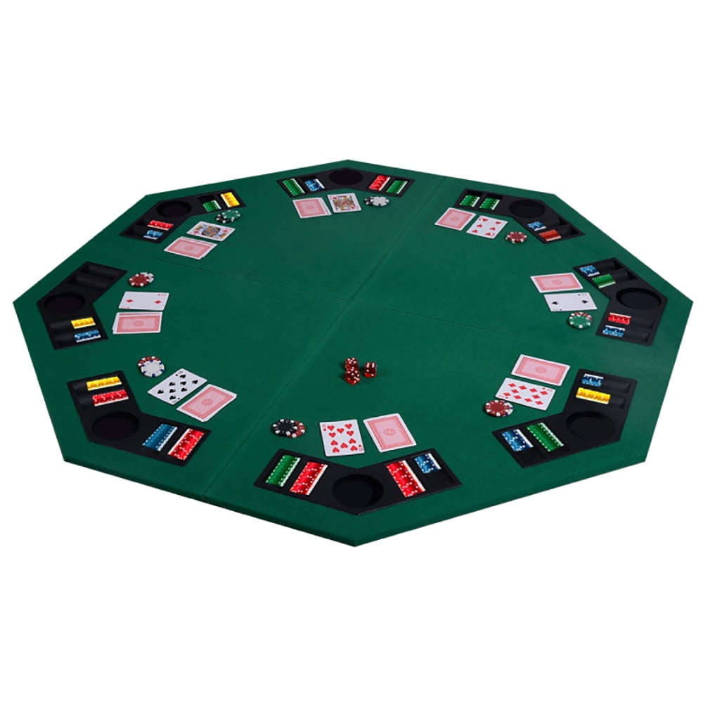Demifill 48 Inch 8 Players Octagon Fourfold Poker Table Top, Portable ...