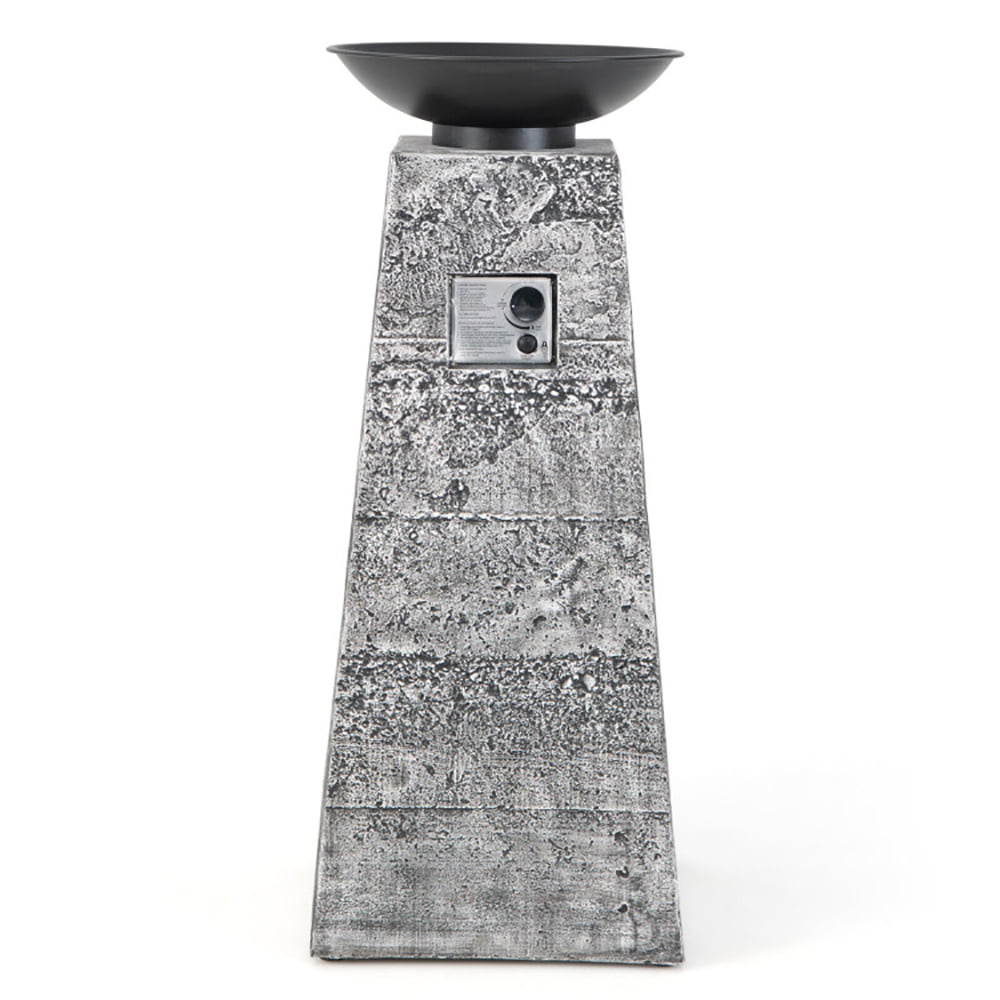 Demifill 48 Inch Propane Fire Bowl Column, Fire Bowl Column with Lava ...