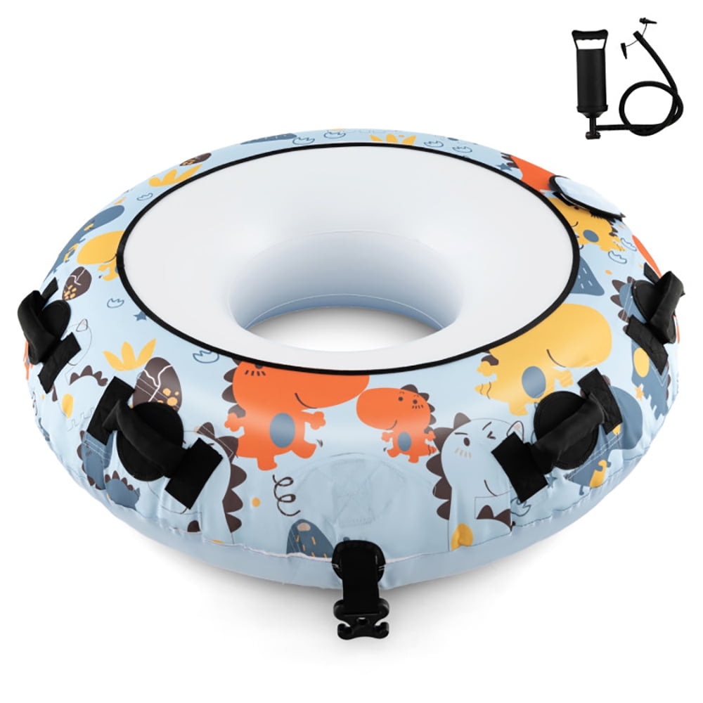 Demifill 52 Inch Inflatable Snow Sled with Cold-Resistant and Heavy ...