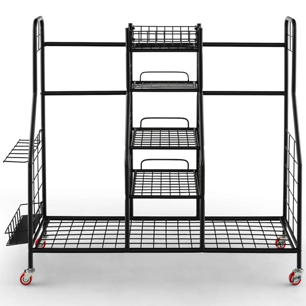 Demifill Double Golf Bag Rack with Removable Golf Club Stand and Wheels ...