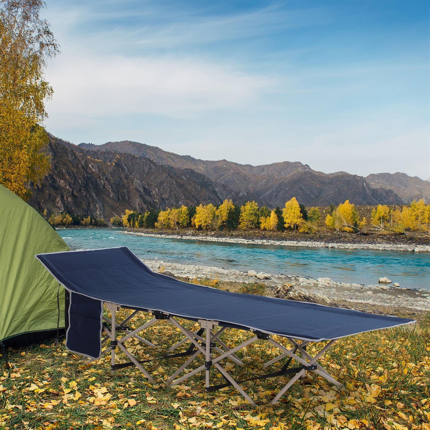 Demifill Folding Camping Cot for Adults - Blue, 330 lbs Capacity ...