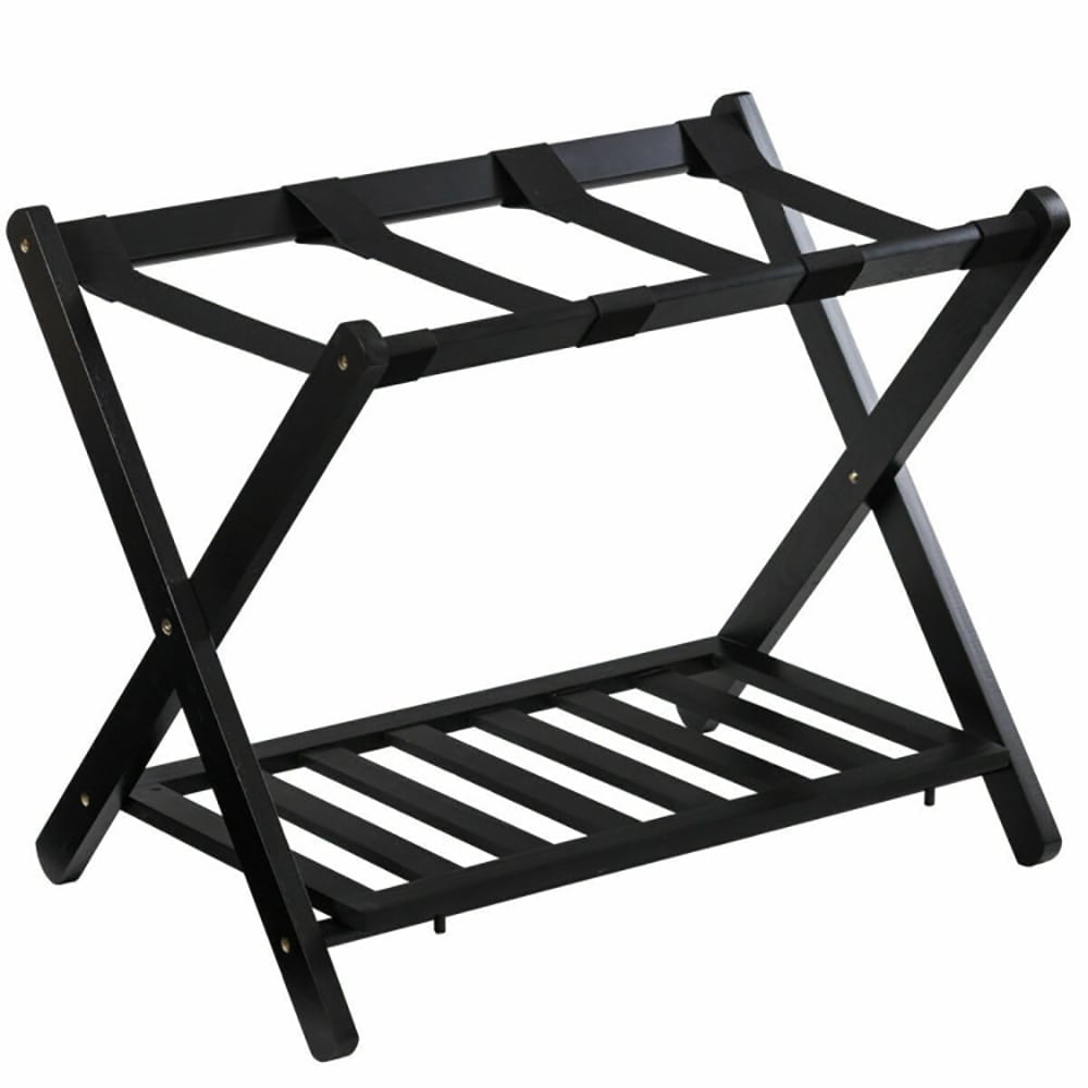 Demifill Folding Wood Stand Travel Luggage Rack with Shelf - Walmart.com