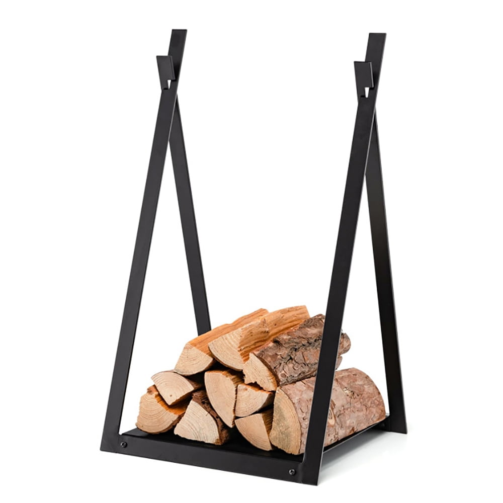 Demifill Triangle Firewood Rack, Firewood Rack with Raised Base for ...