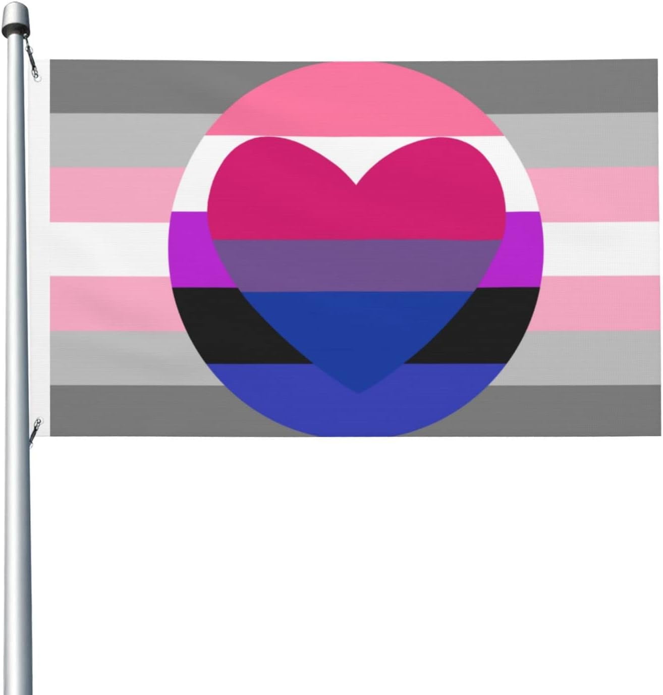 Demigirl Genderfluid Bisexual Pride Garden Flag, 3Ply Polyester, Heavy ...