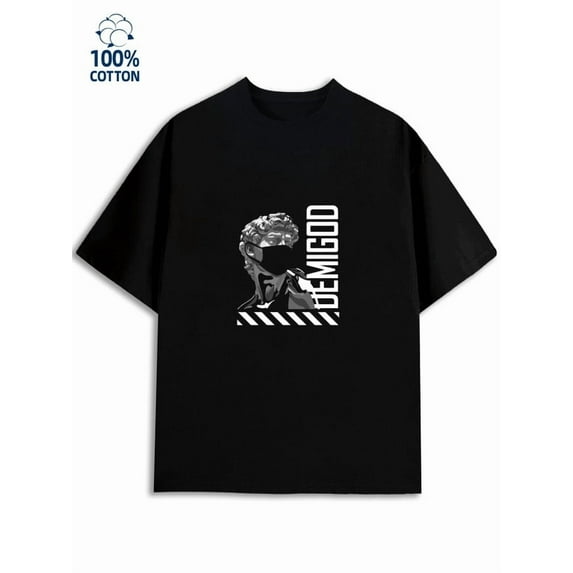 Demigod Tee mens funny humor 180G 100% Cotton black funny humor husband ...