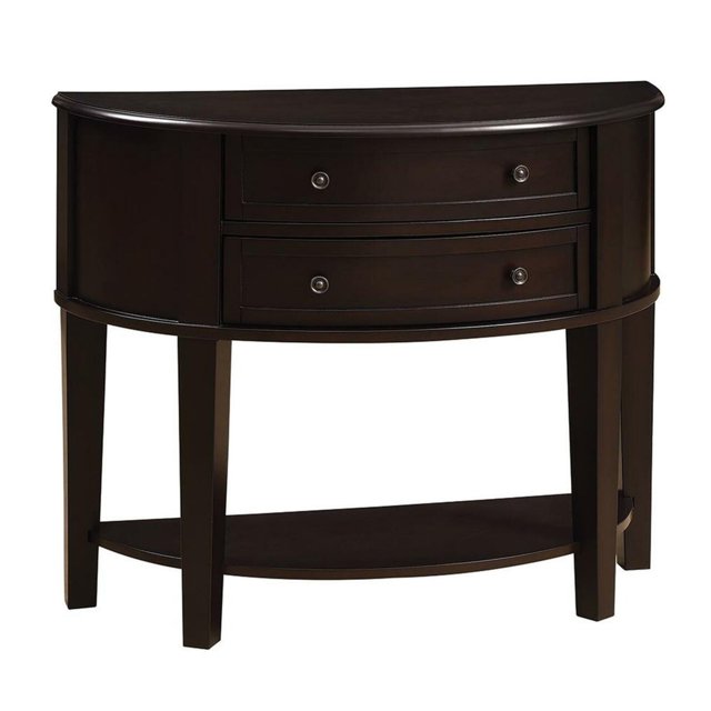 Demilune Entry Sofa Table Cappuccino - Walmart.com