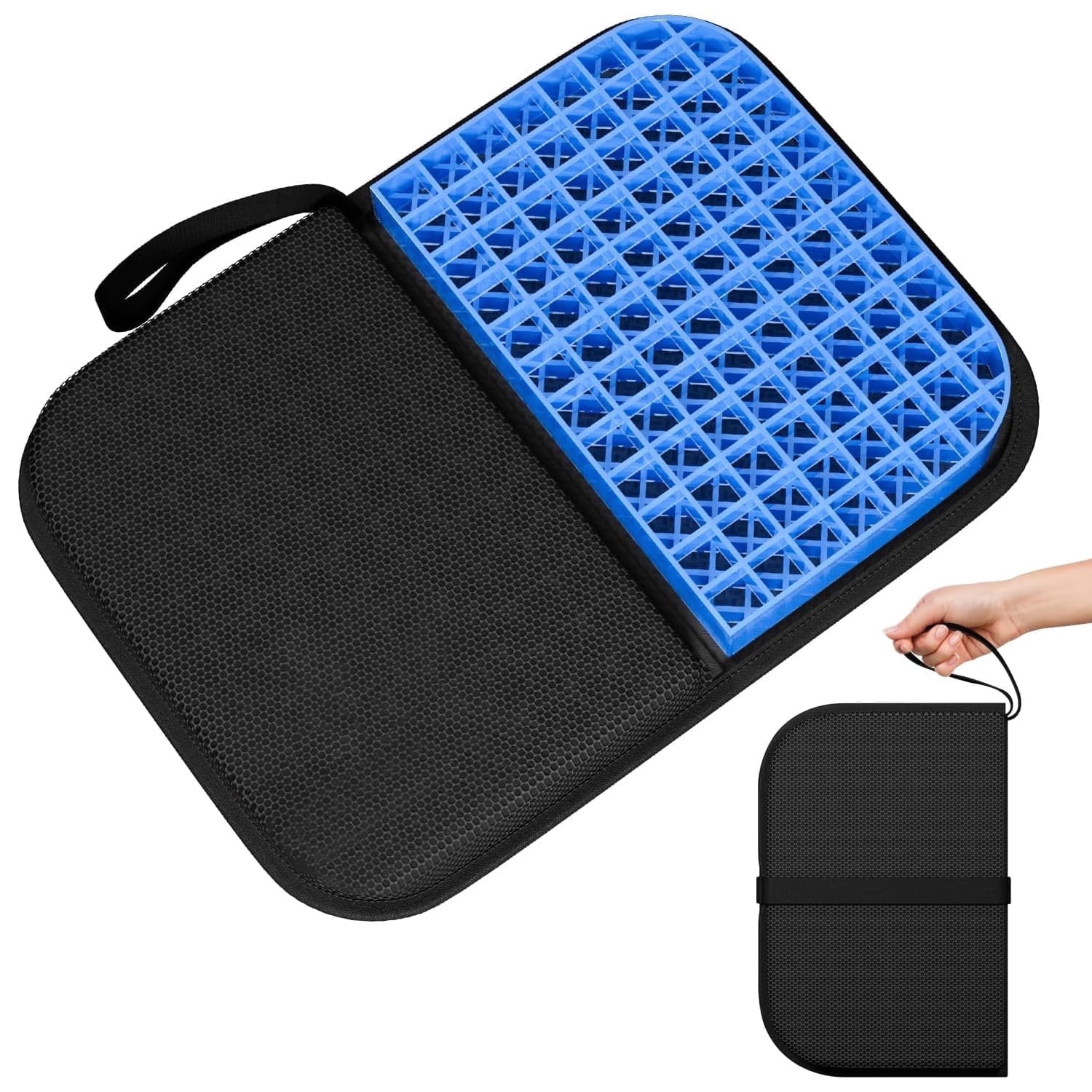 Demine Gel Seat Cushion for Long Sitting– Portable & Foldable Travel ...