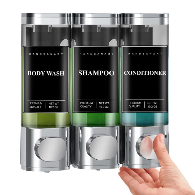 Demine Shower Soap Dispenser Wall Mounted, Plastic Shower Dispenser 3 ...