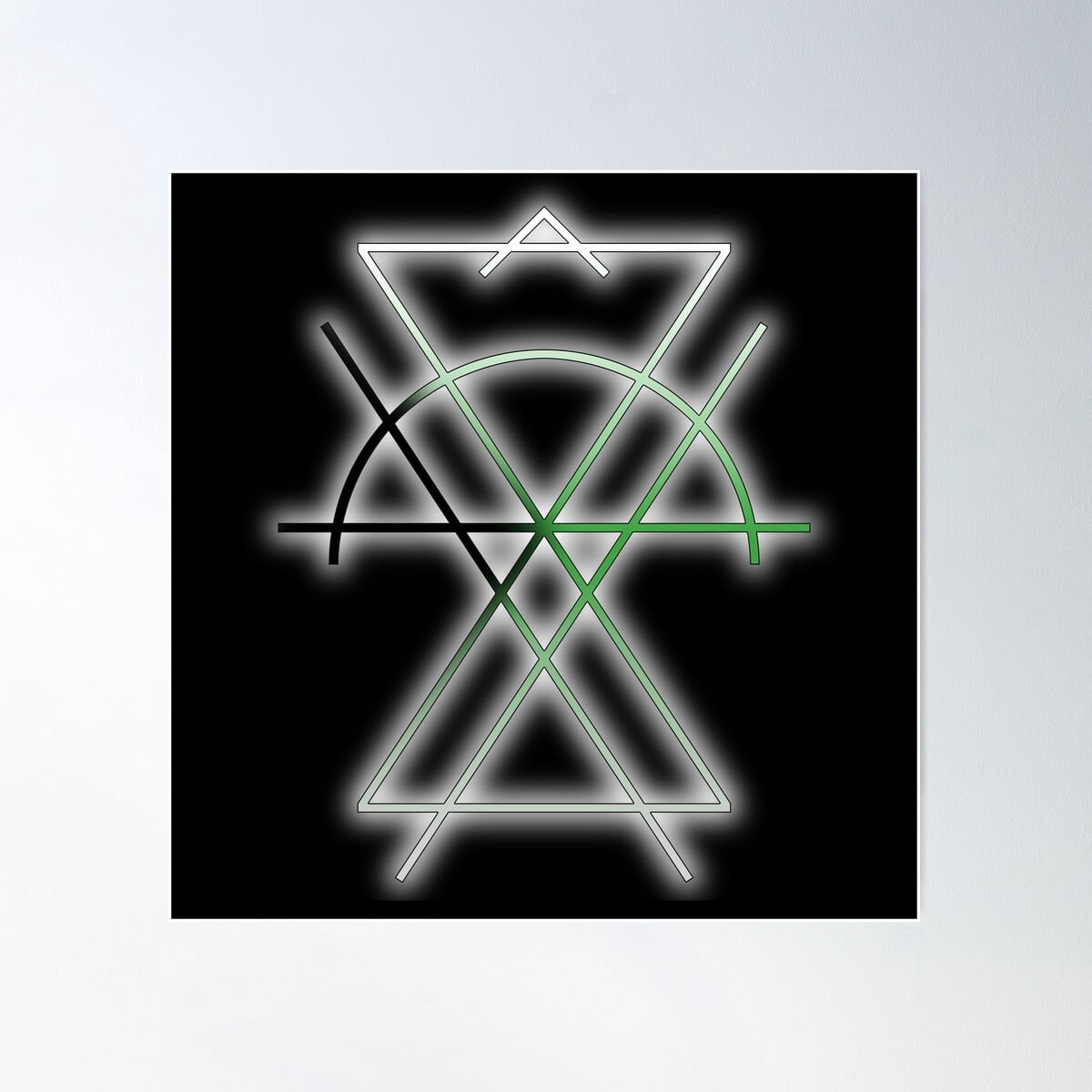 Demiromantic "Healing" Pride Sigil Poster Wall Art, Modern Wall Decor ...