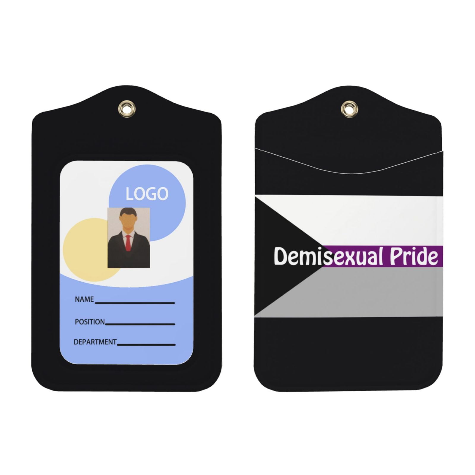 Demisexual Pride Flag Id Card Badge Leather Holder Case Protector For ...