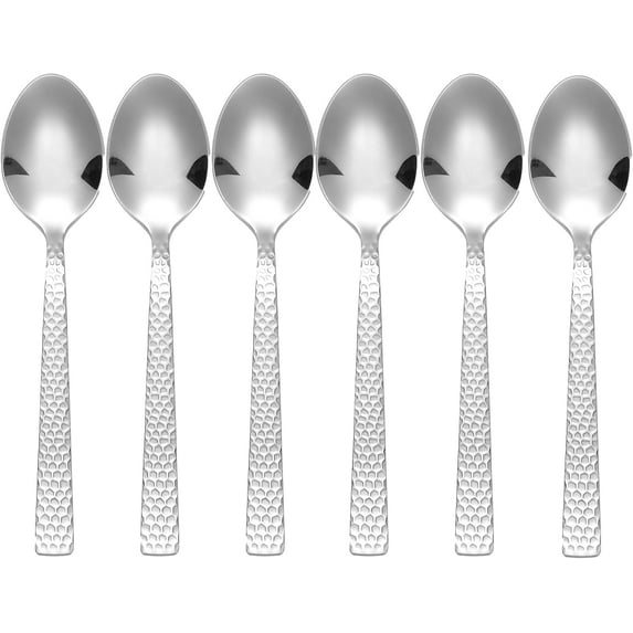 Demitasse Spoons Set of 6 – 4.5-Inch Coffee Spoons with Textured ...