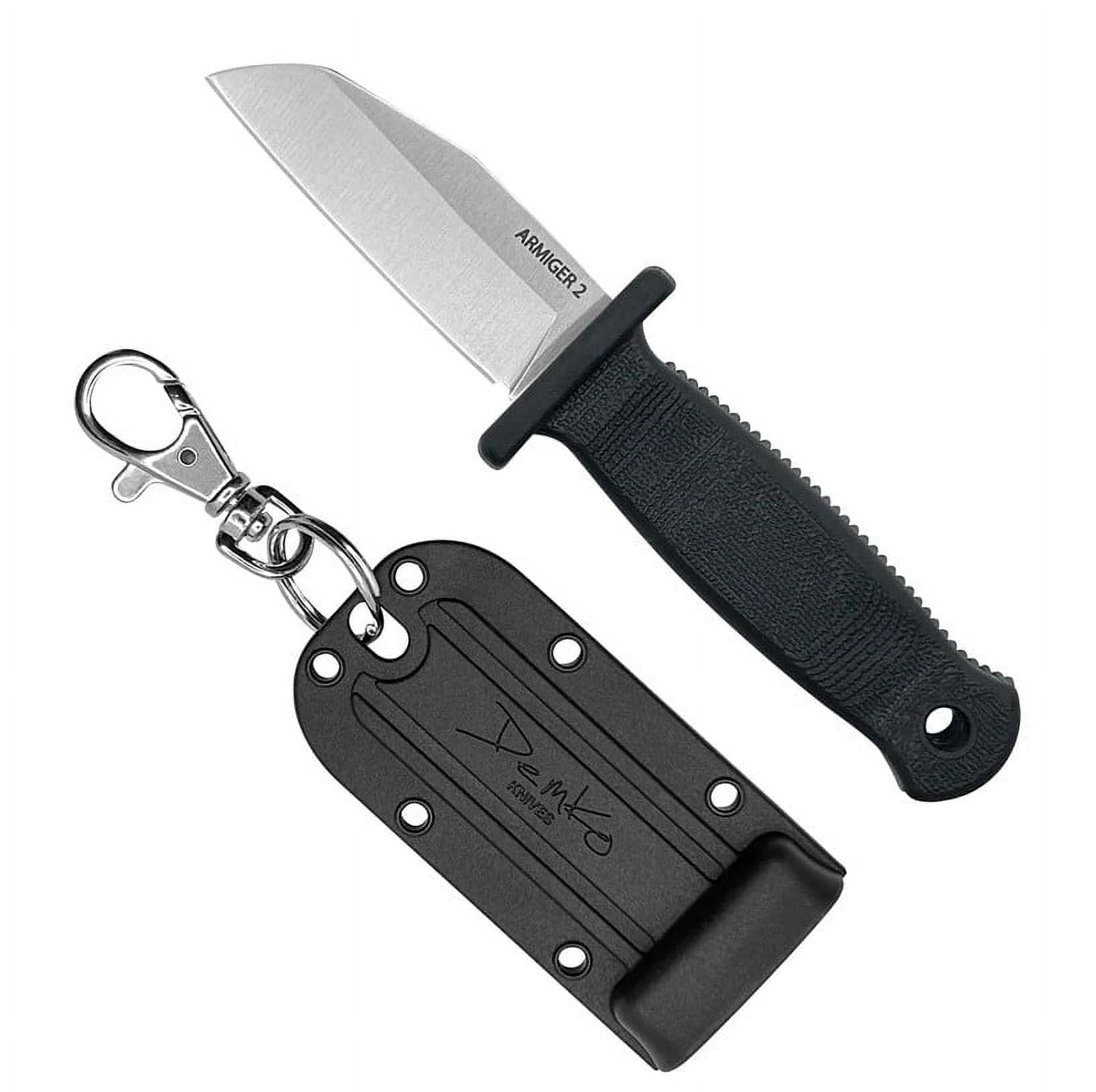 Demko Armiger 2 4034SS Shark Foot Knife Fixed 2" Plain Edge Blade w ...
