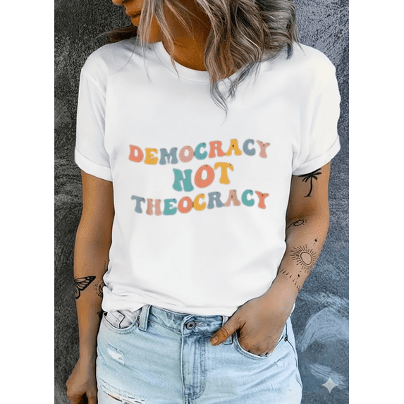 Democracy Not Theocracy Separation of Church and State Unisex T-Shirt ...