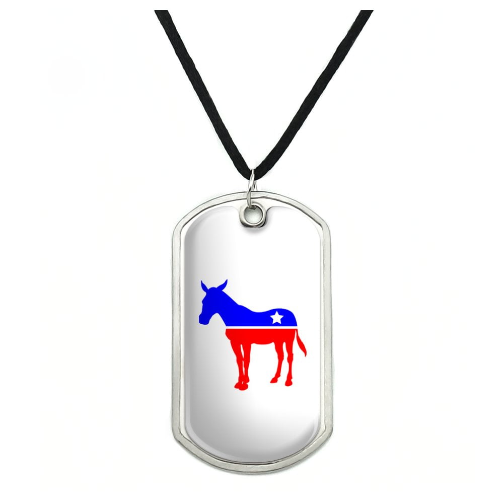 Democrat Donkey Liberal America Political Party Military Dog Tag ...