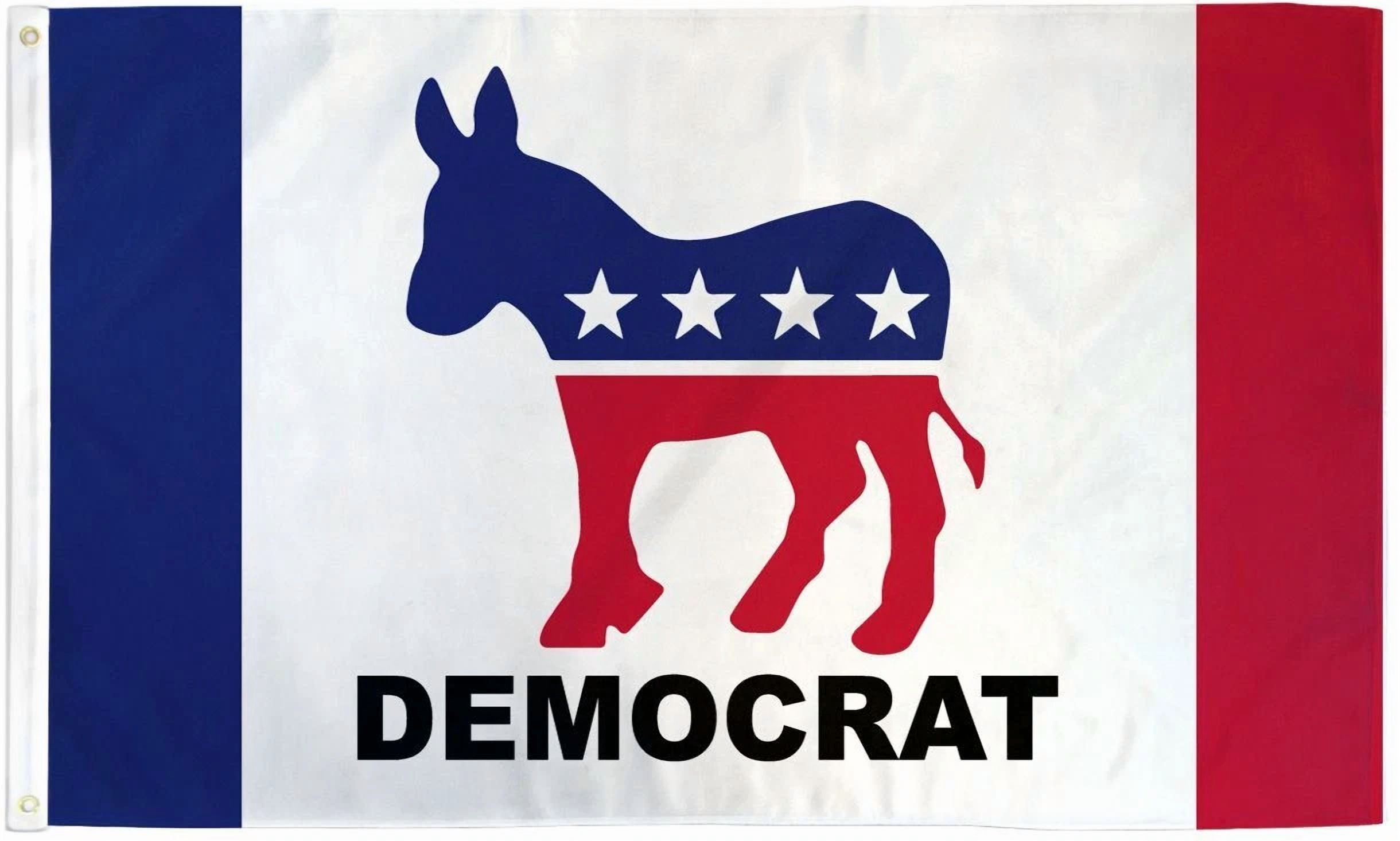"Democrat" Flag 3X5 Ft Polyester Banner Sign Political Party Us ...