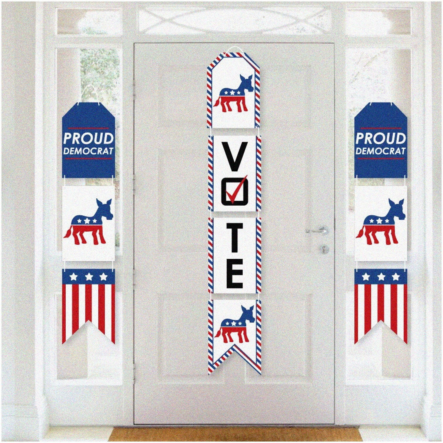 Democrat Party Pride Vertical Door Banners - Political Wall Decor Kit ...