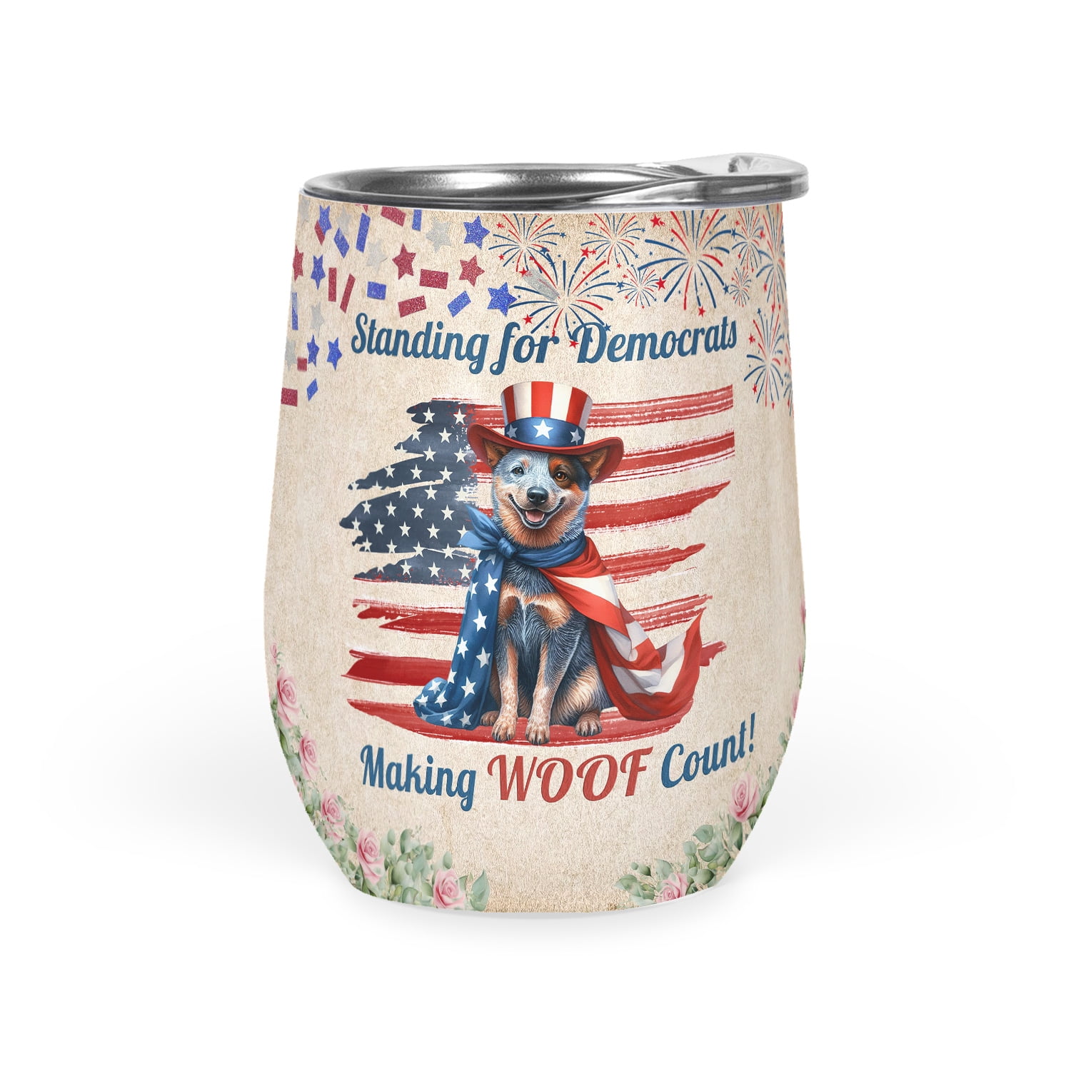 Democratic Australian Cattle Dog Making Woof Count Election 2024 12oz ...