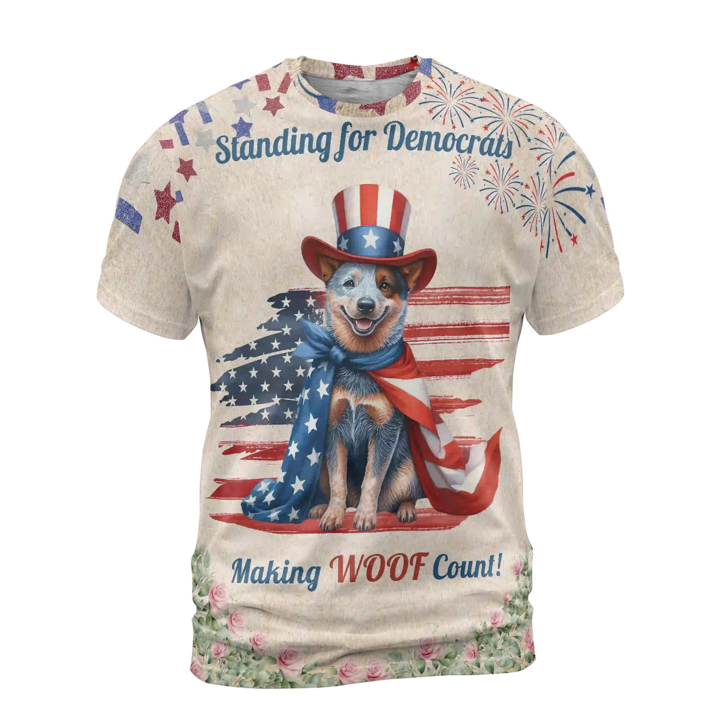Democratic Australian Cattle Dog Making Woof Count Election 2024 All ...