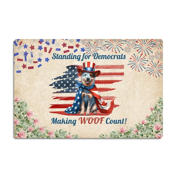 Democratic Australian Cattle Dog Making Woof Count Election 2024 ...