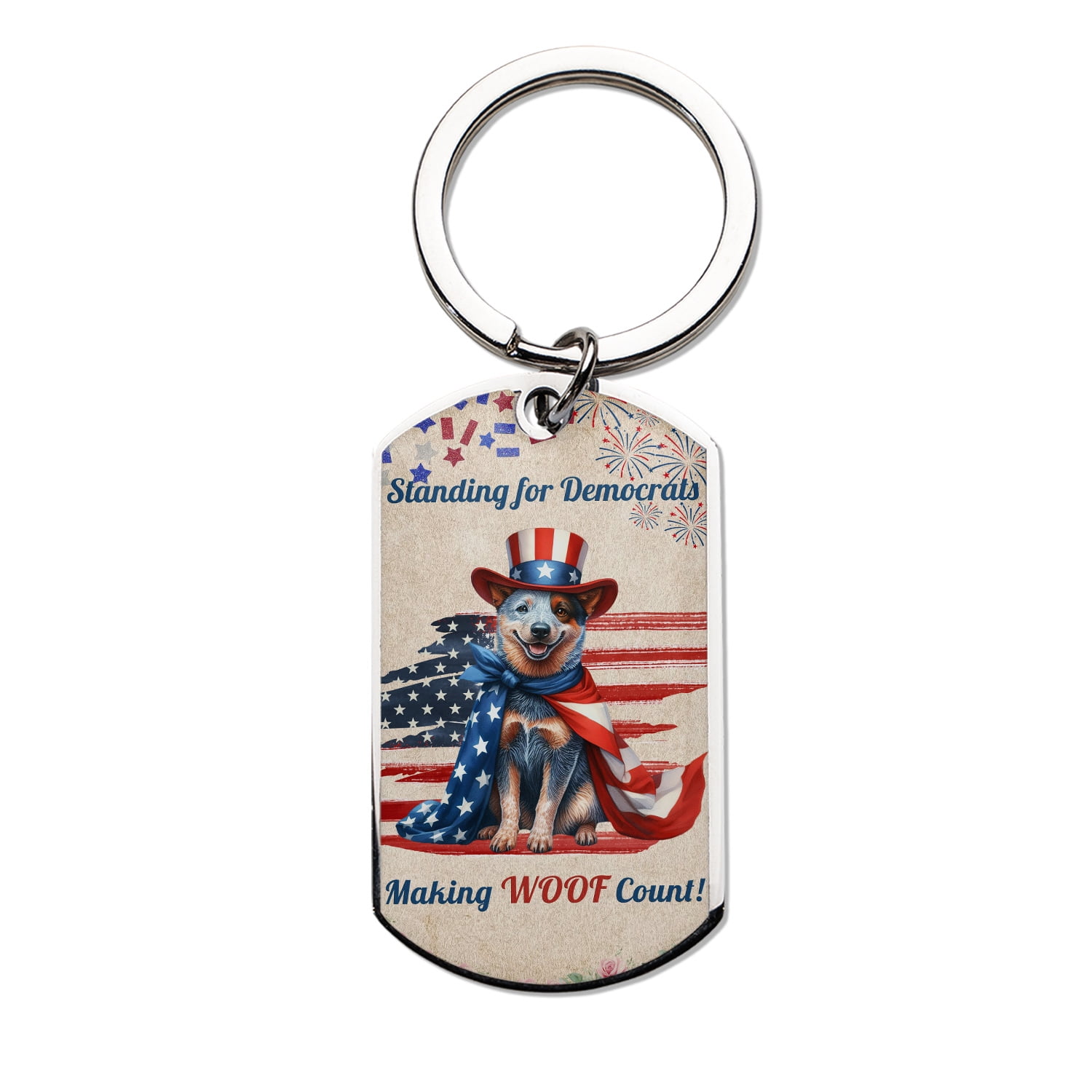 Democratic Australian Cattle Dog Making Woof Count Election 2024 ...