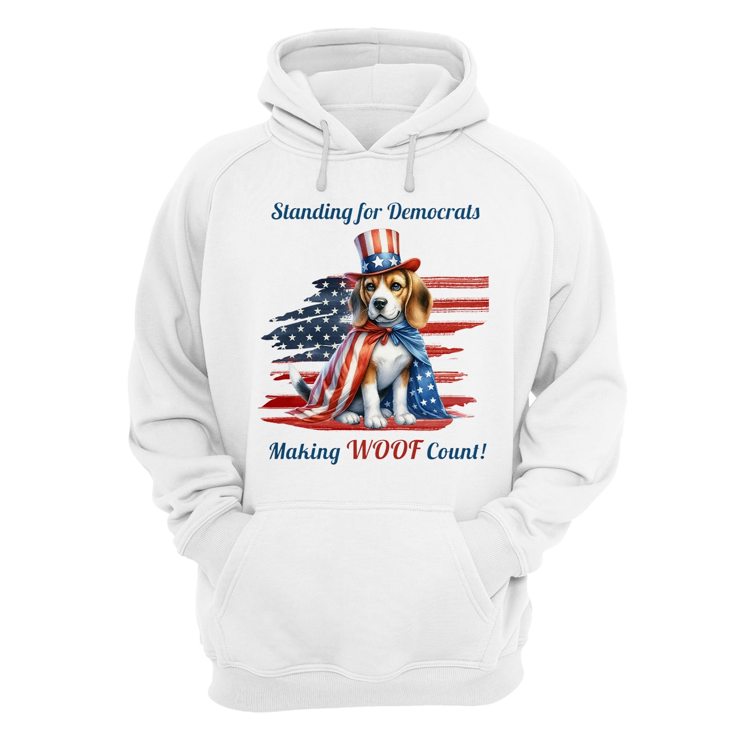Democratic Beagle Making Woof Count Election 2024 Hoodie Unisex Merch ...