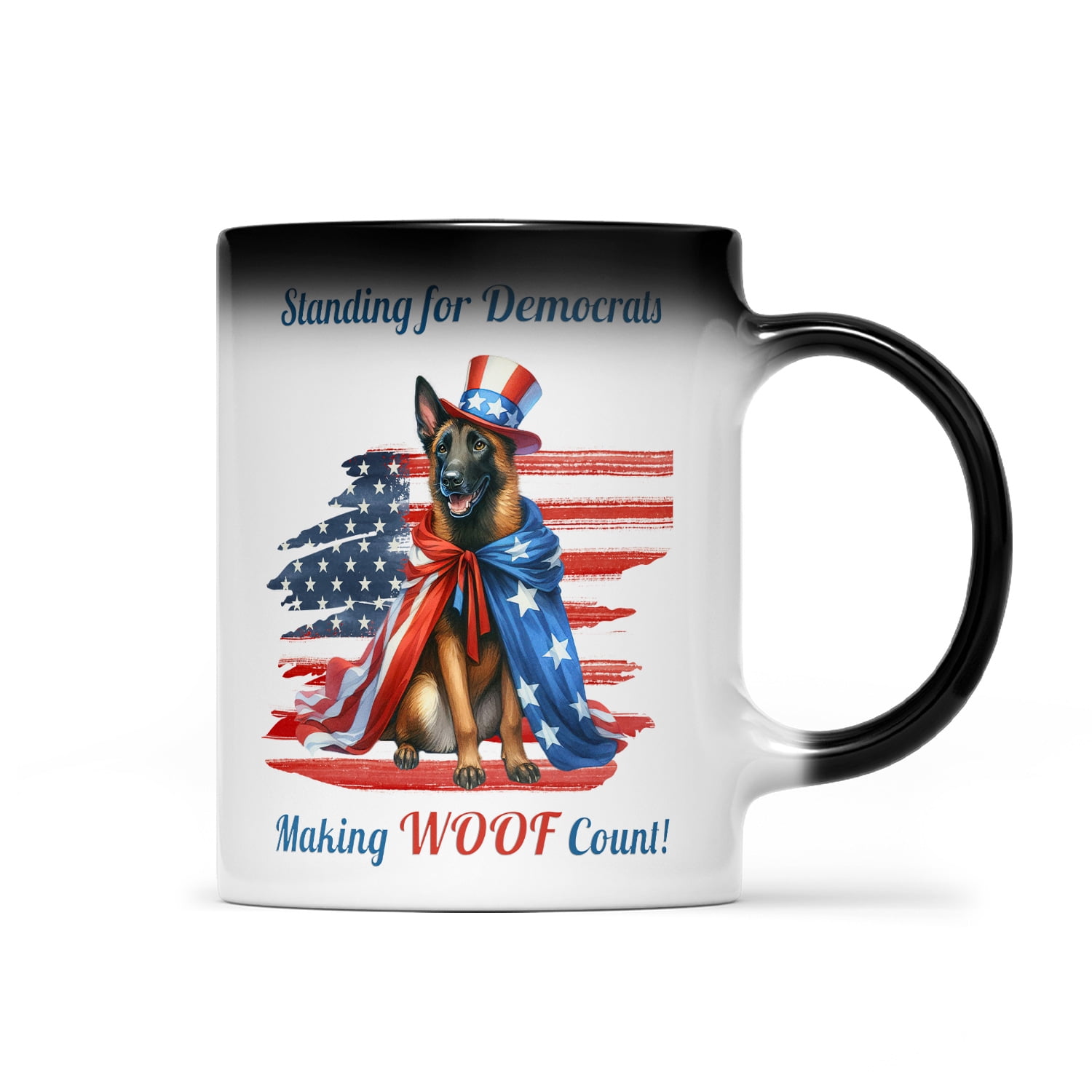 Democratic Belgian Malinois Making Woof Count Election 2024 Heat Color ...