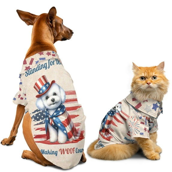 Democratic Bichon Frise Making Woof Count Election 2024 Hawaiian Summer ...