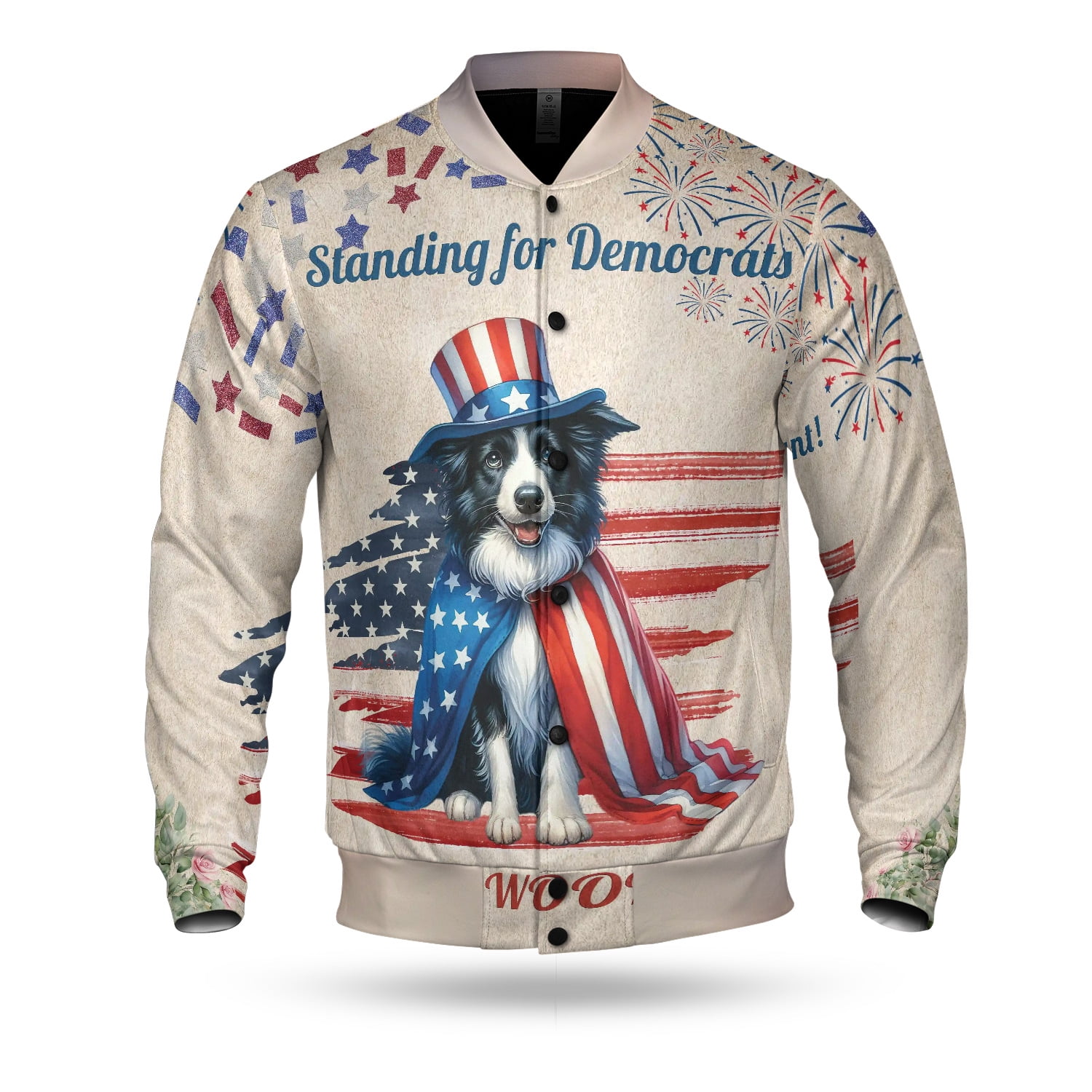 Democratic Border Collie Making Woof Count Election 2024 All Over Print ...