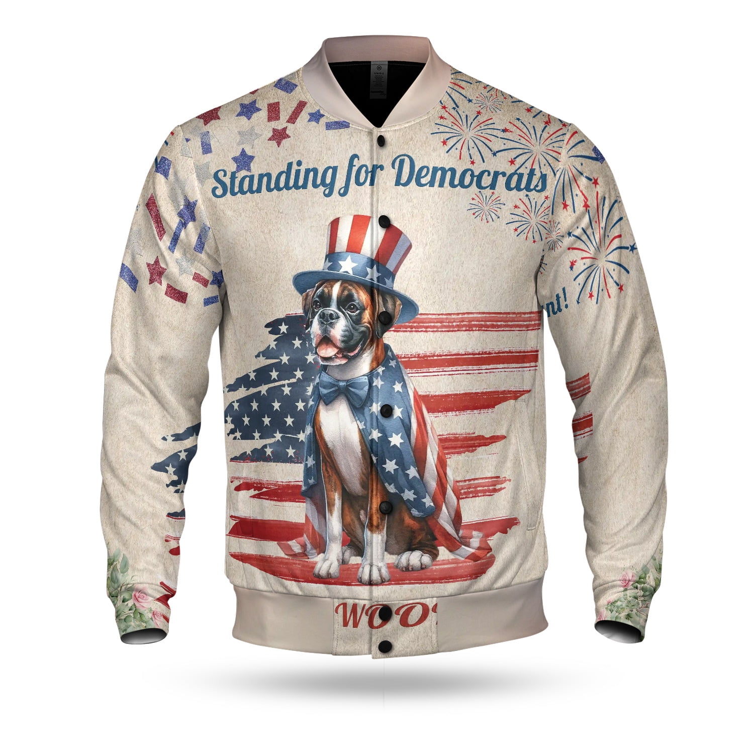 Democratic Boxer Dog Making Woof Count Election 2024 All Over Print 3D ...