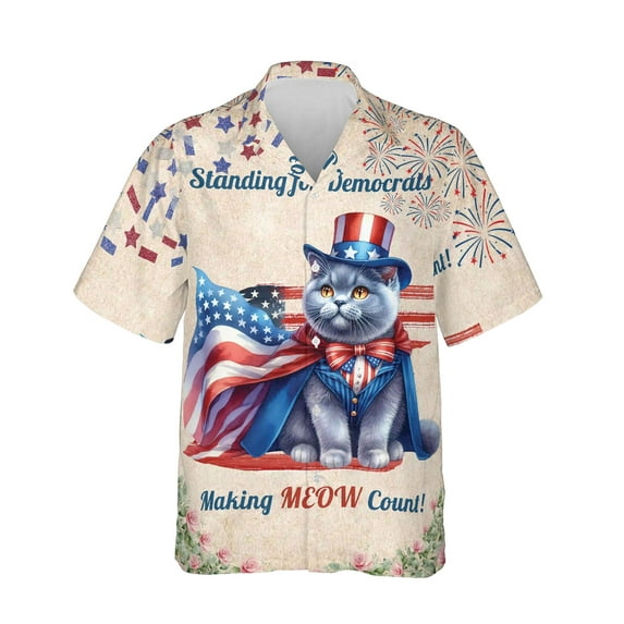 Democratic British Shorthair Cat Making Meow Count Election 2024 ...