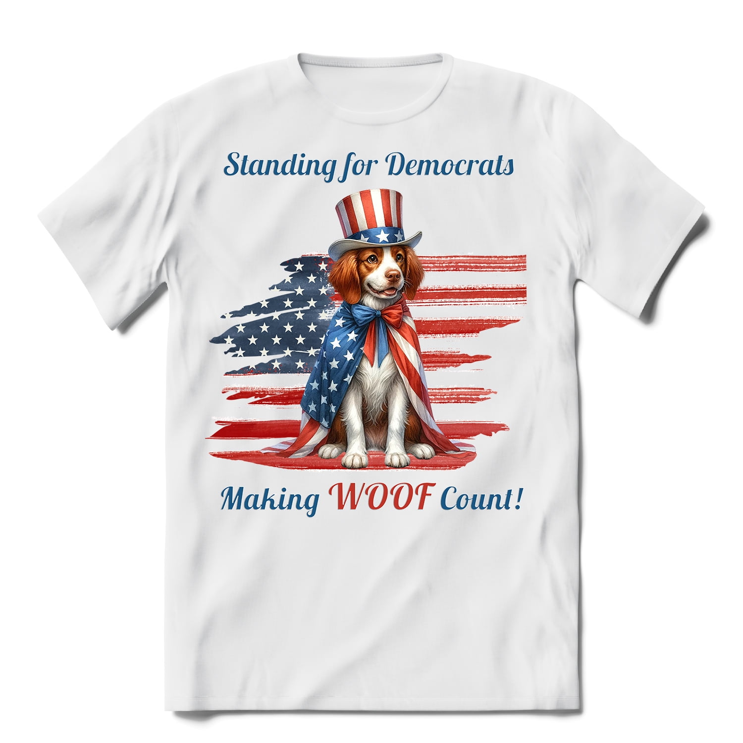 Democratic Brittany Spaniel Making Woof Count Election 2024 Shirt T ...