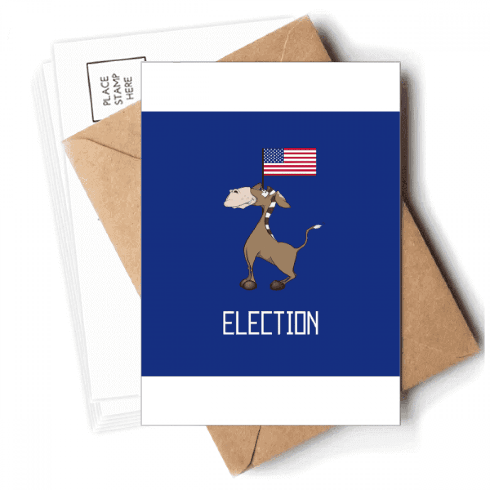 Democratic Donkey Raise Flag Election Postcards Envelopes Blank Note ...