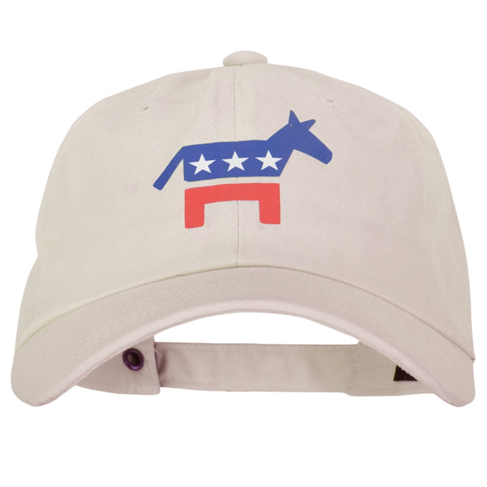 Democratic Donkey Symbol Heat Transfer Unstructured Cotton Twill Washed ...
